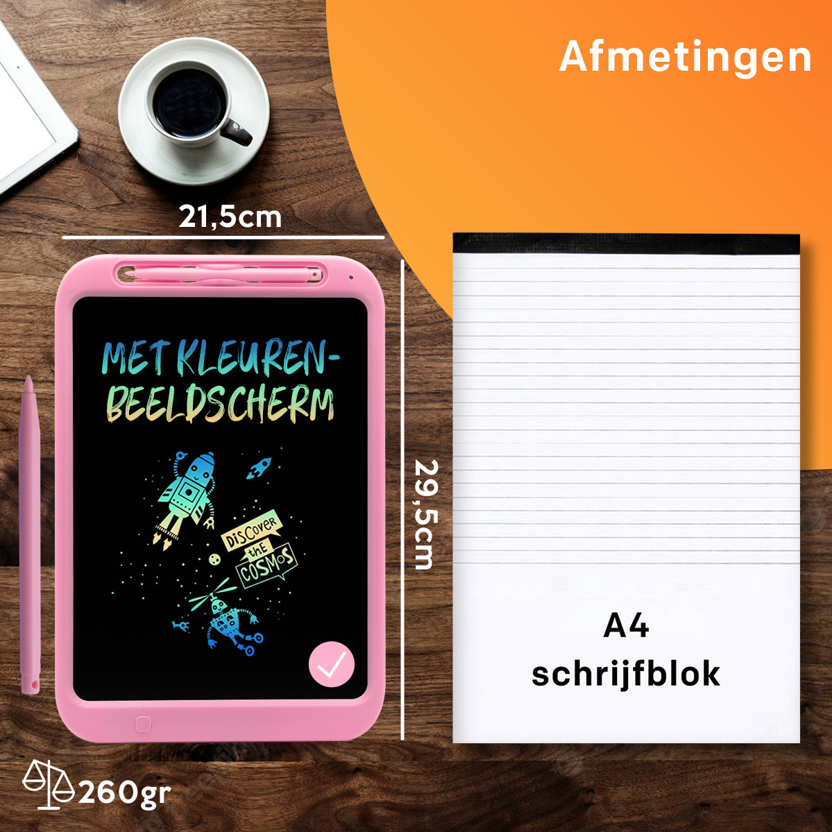 LCD Tekentablet Kinderen | Roze, 12 inch, kleurenscherm | Bekijk snel ...